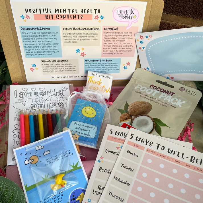 Mental Health / Relaxation Gift Box – Pep Talk Pebbles